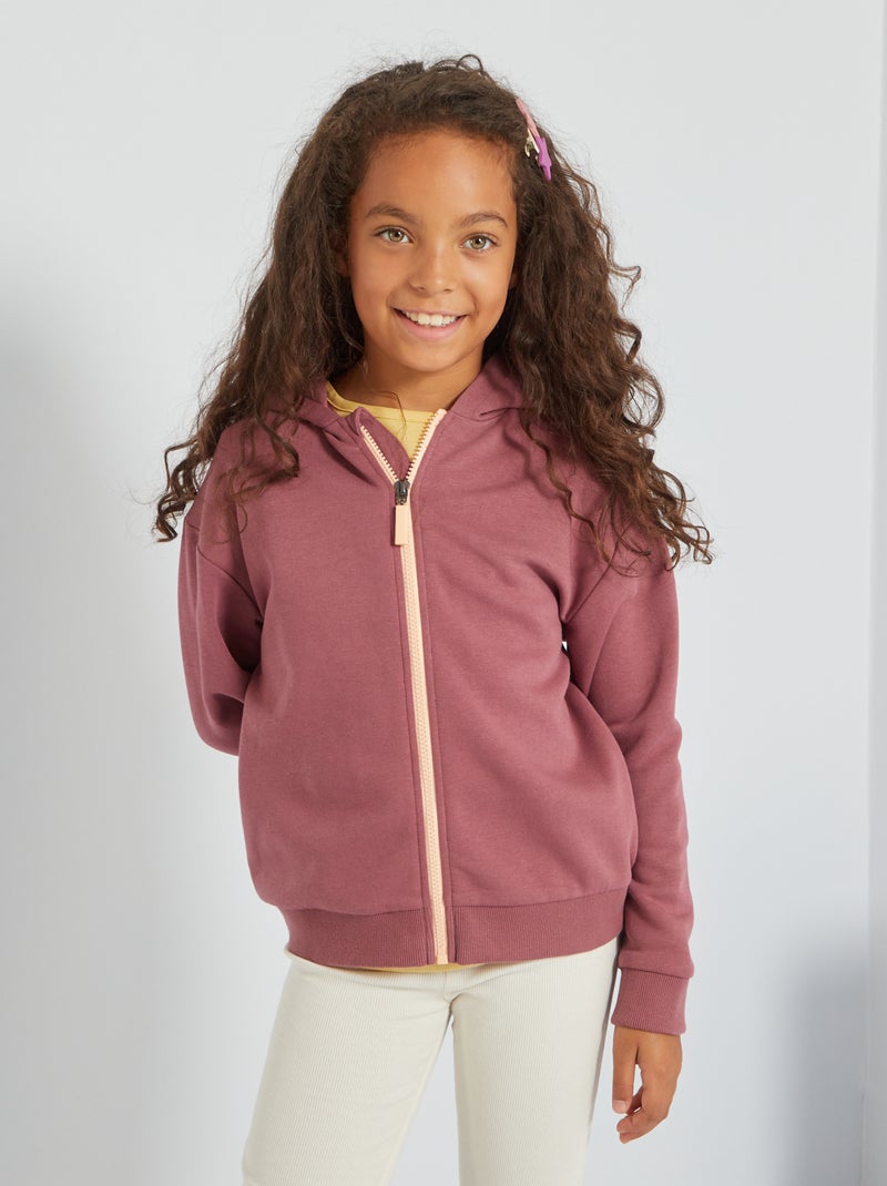 Sweat facile à zipper - Rose - 12.00€ - Kiabi