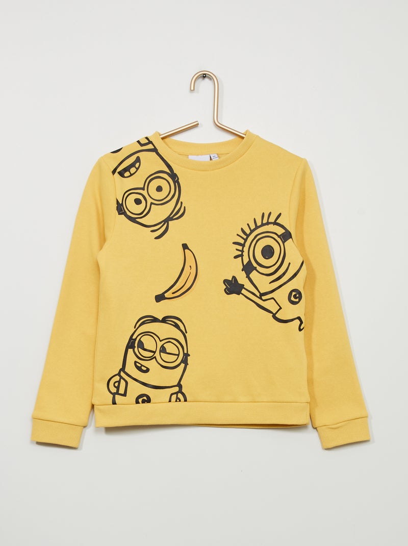 Sweat 'Les Minions' en molleton - Jaune - Kiabi - 11.00€