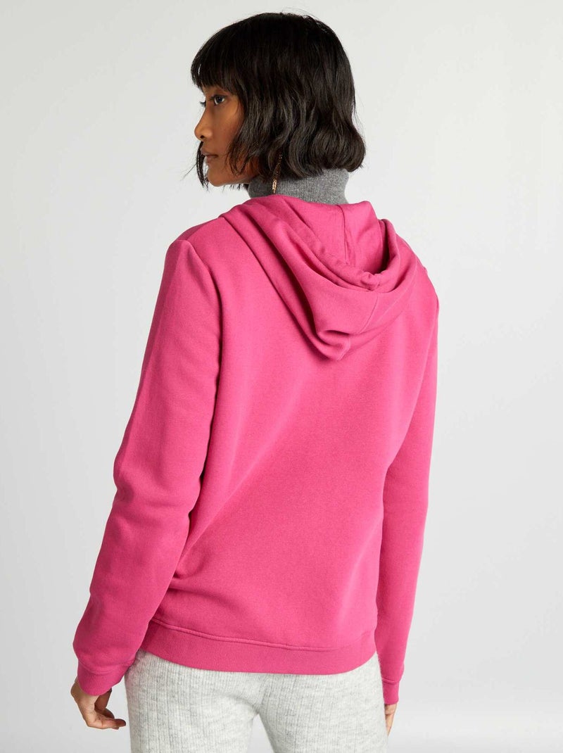 Sweat zippé à capuche - rose foncé - Kiabi - 13.00€