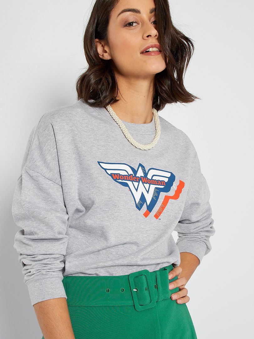 Sweater 'Wonder Woman' 'DC Comics' - grijs - Kiabi - 20.00€