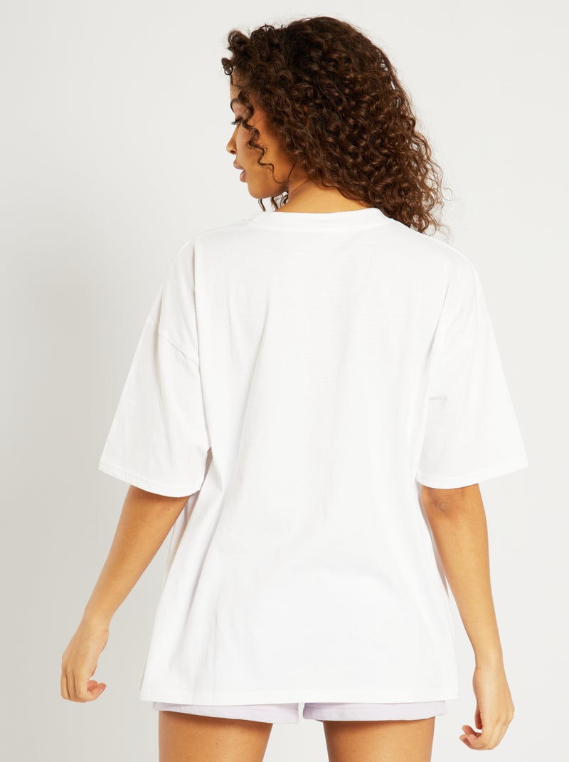 T-shirt en jersey 'One Piece' - blanc - Kiabi - 12.00€