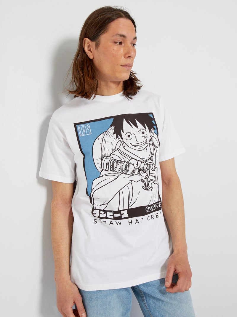 T-shirt 'One Piece' - blanc - 14.00€ - Kiabi