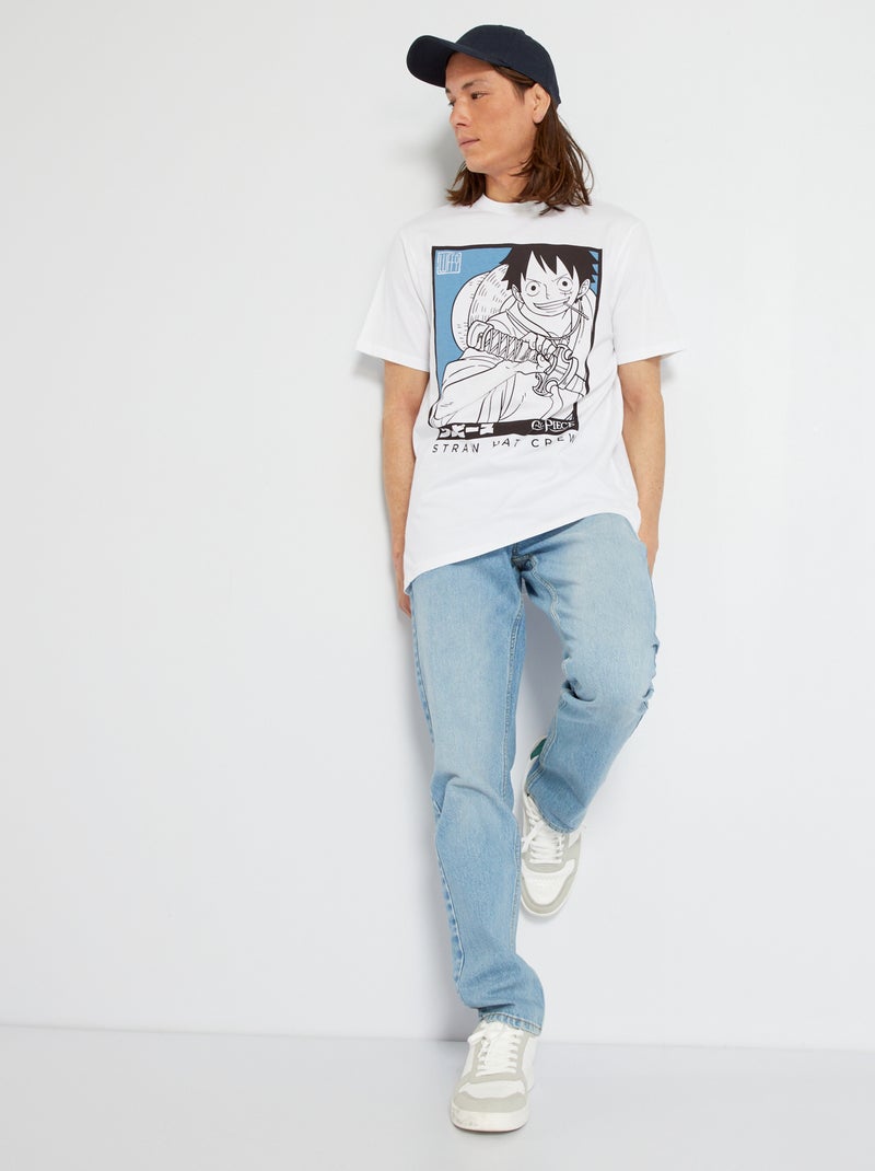 T-shirt 'One Piece' - blanc - 14.00€ - Kiabi