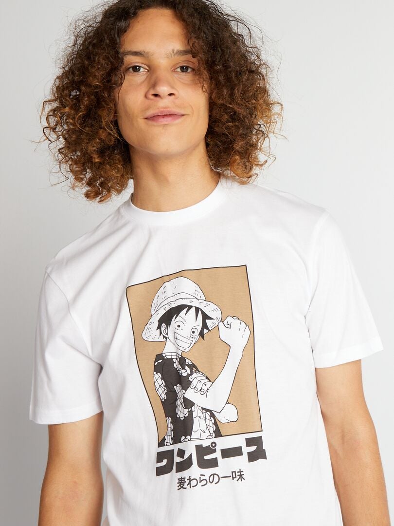 T-shirt 'One Piece' - Blanc - Kiabi - 12.00€