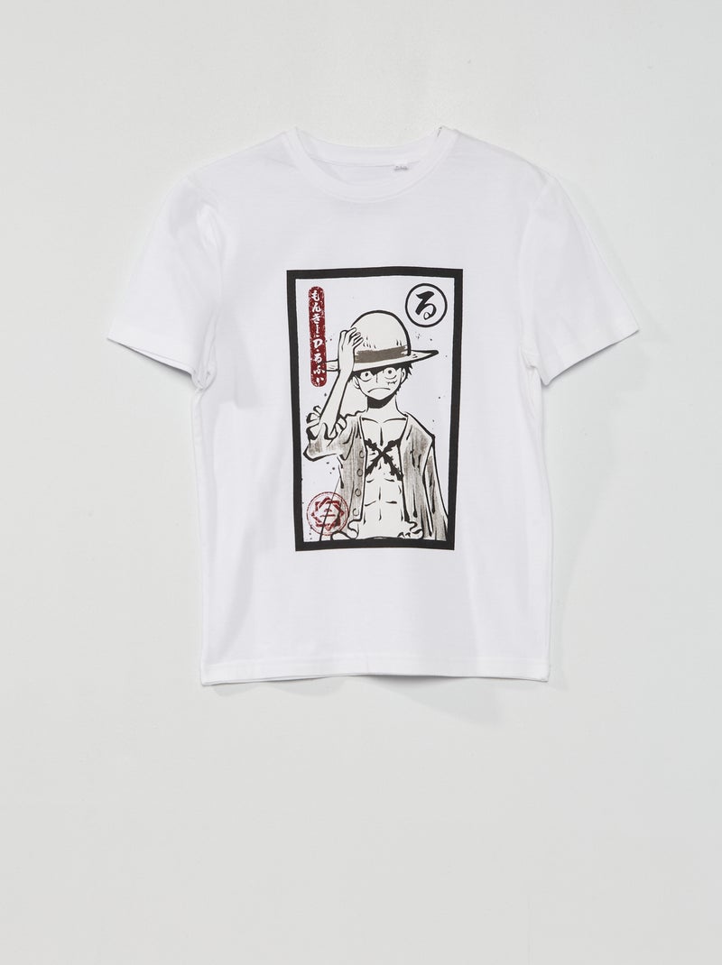 T-shirt 'One Piece' - blanc - 12.00€ - Kiabi