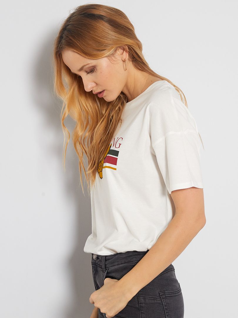 T-shirt van ‘Disney’ 'Simba' - WIT - Kiabi - 9.00€