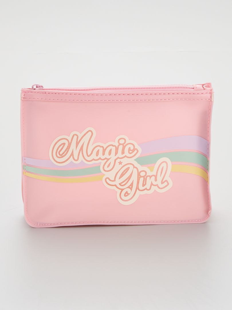 Tasje met print - roze - Kiabi - 5.00€