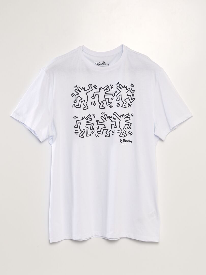 Tee-shirt imprimé 'Keith Haring' - blanc - Kiabi - 13.00€