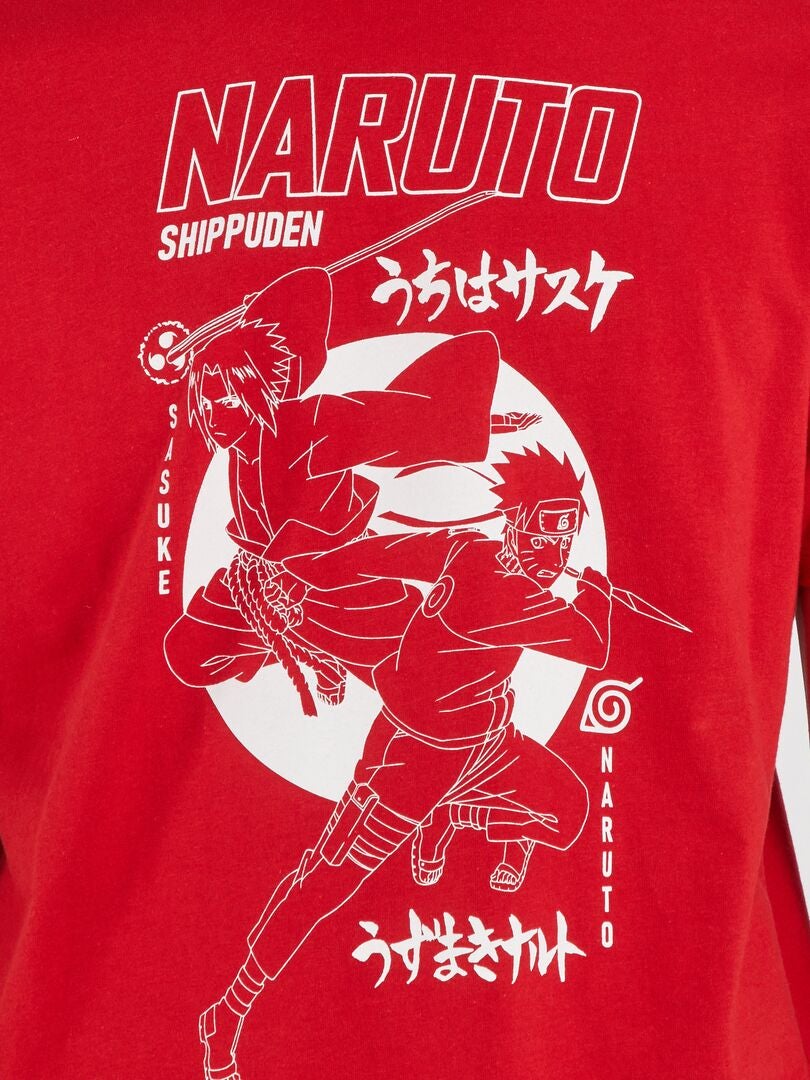 Tee-shirt imprimé 'Naruto' - Rouge - Kiabi - 13.00€