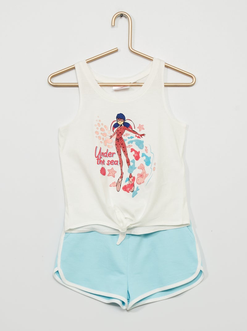 Topje + short 'Miraculous' - 2-delig - WIT - Kiabi - 13.00€