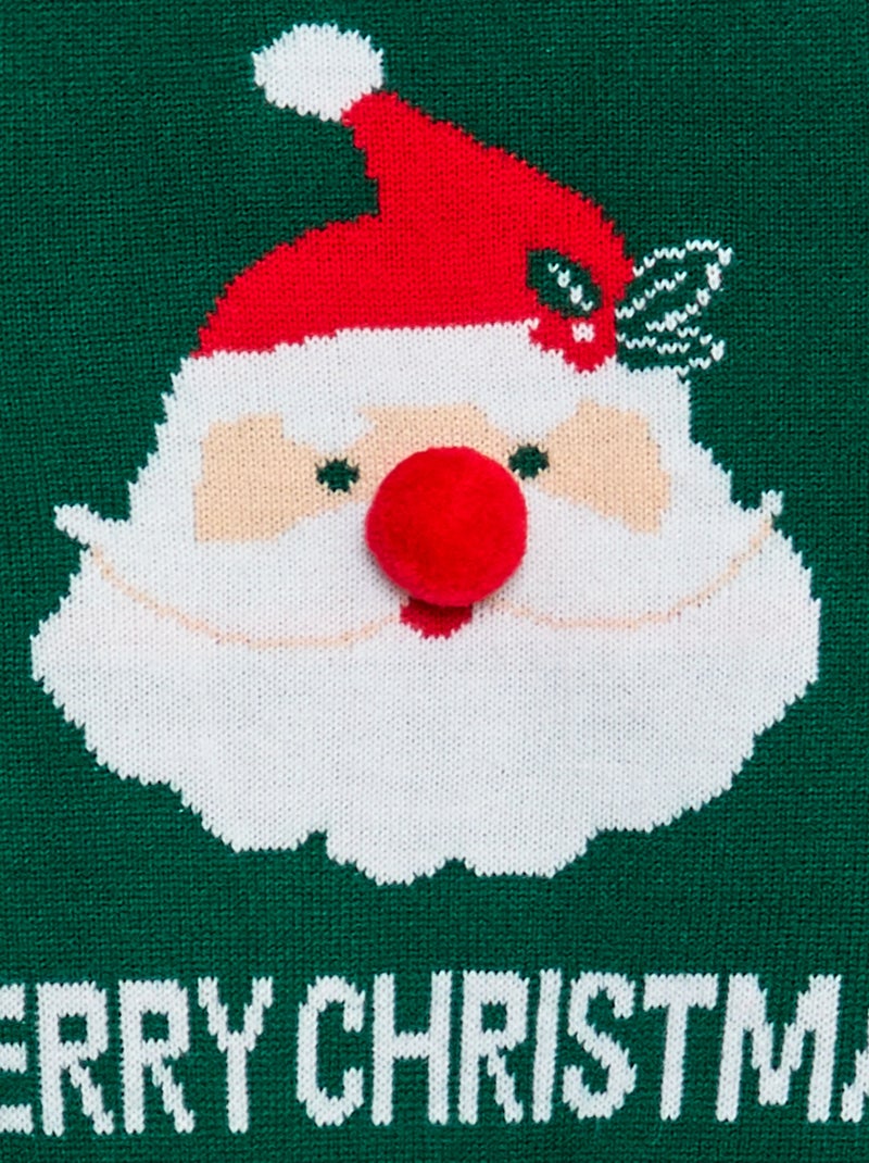 Trui met kerstmotief - Groen - Babyjongen - 8.00€ - Kiabi