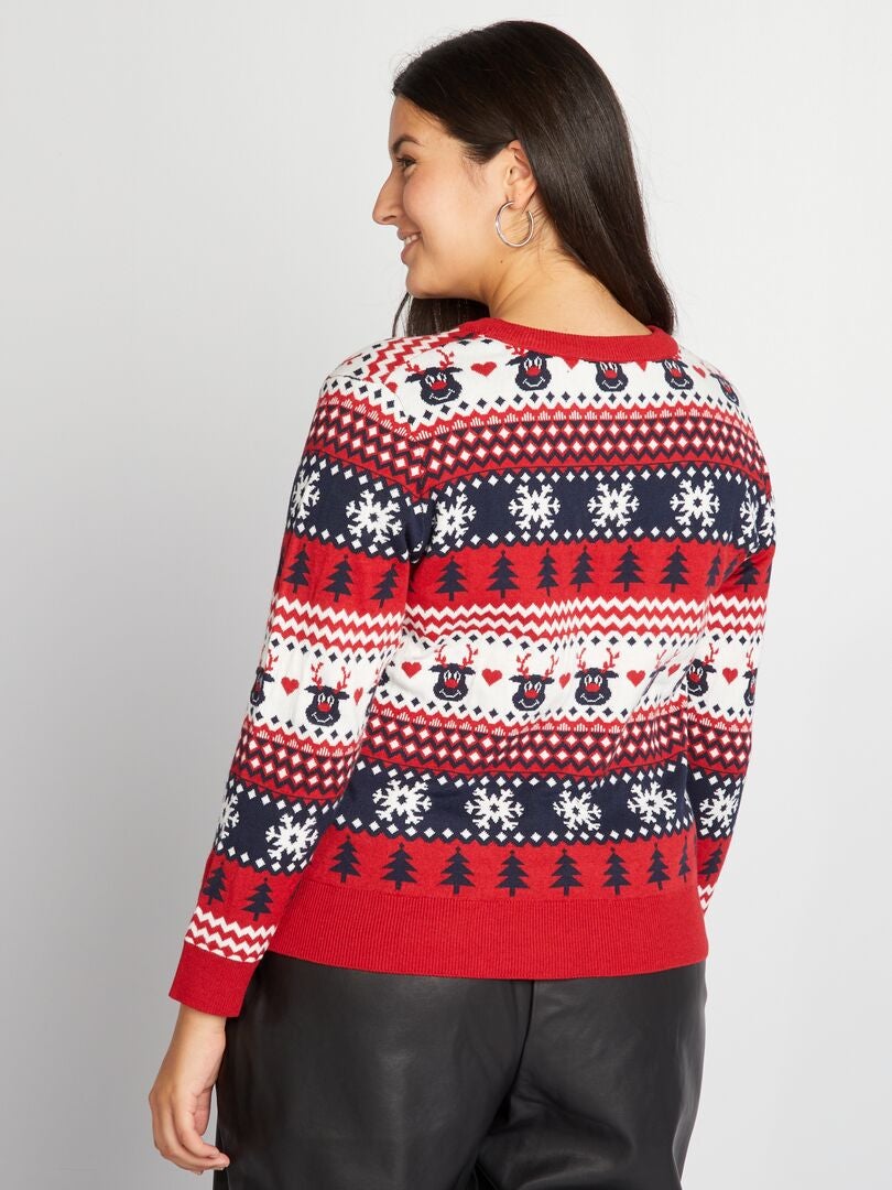 Trui met kerstmotief - ROOD - Kiabi - 28.00€