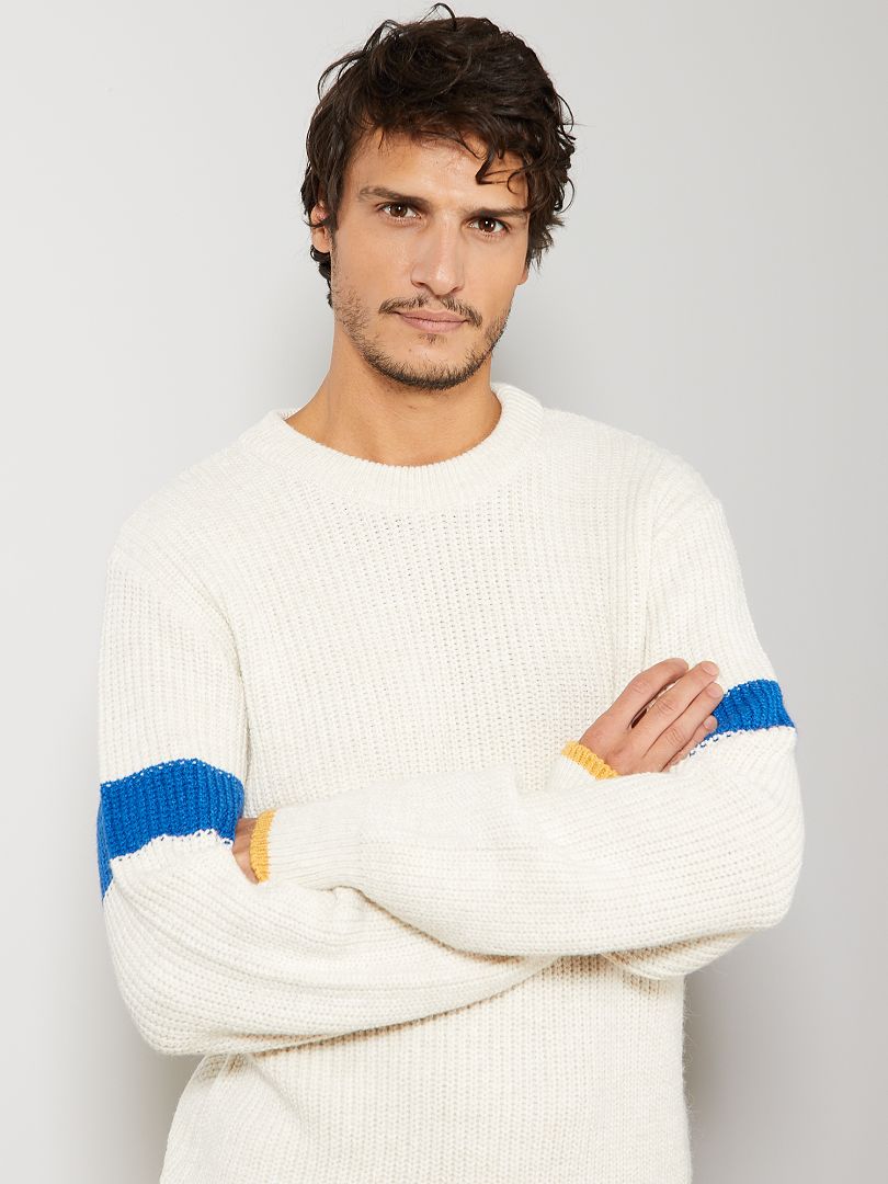 Trui met strepen - WIT - Kiabi - 19.00€