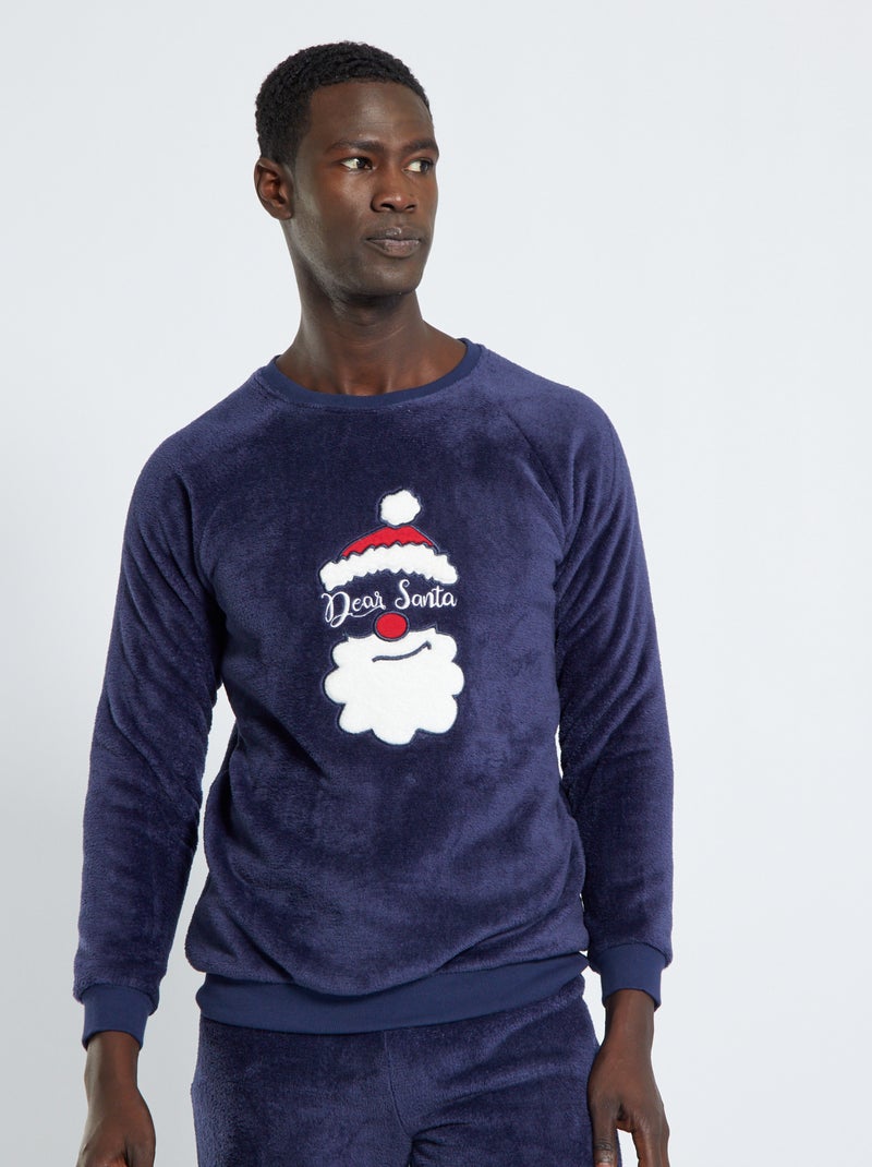 Tweedelige, lange pyjama - 2-delig - BLAUW - 25.00€ - Kiabi