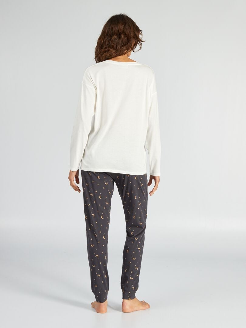 Tweedelige pyjama 'Casper' 2-delig - WIT - Kiabi - 20.00€