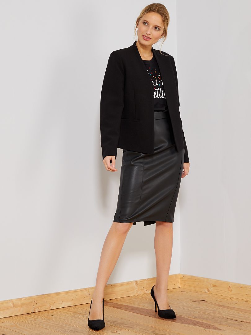 Veste Courte De Tailleur Noir Kiabi 25 00€