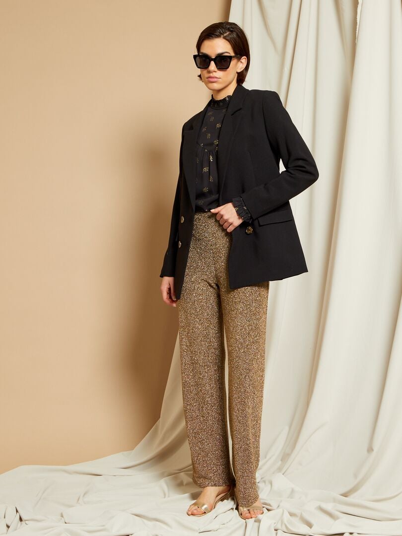 Veste De Tailleur à Double Boutonnage Noir Kiabi 2900€