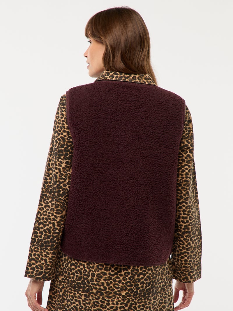 Veste sans manches en sherpa - Prune - Kiabi - 20.00€
